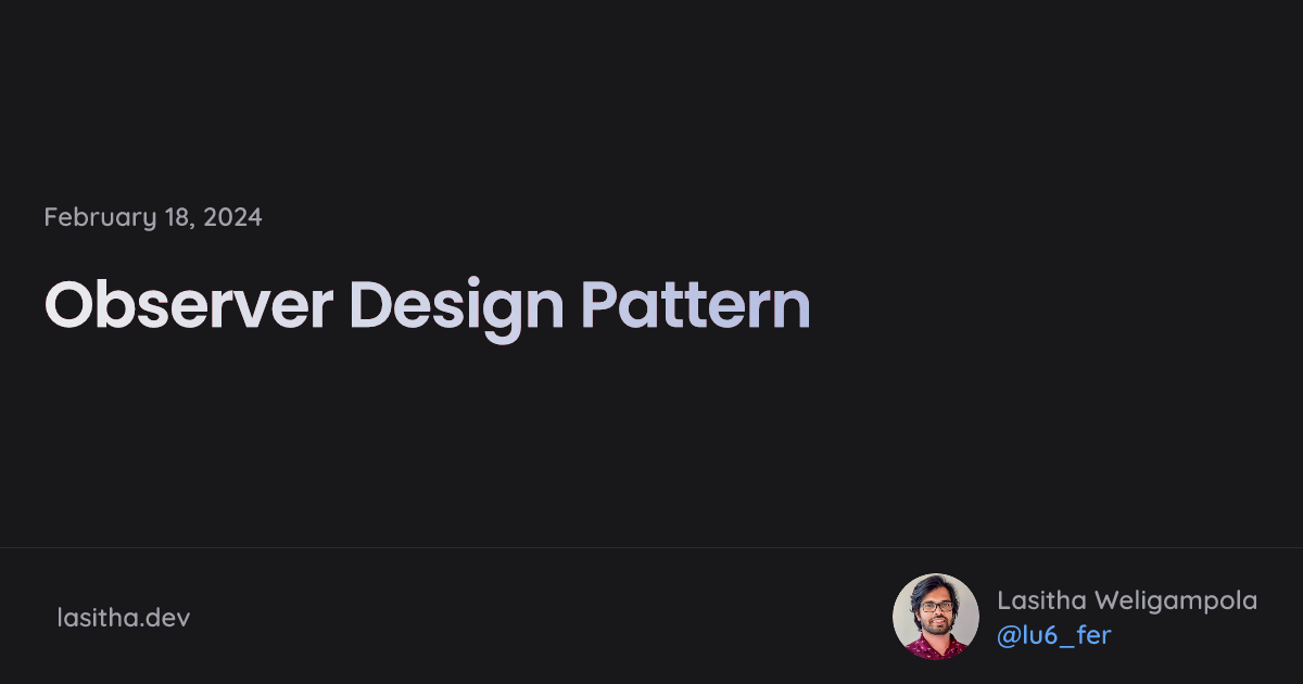 Observer Design Pattern